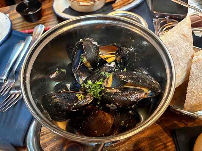 These mussels swimming in aromatic broth will have you soaking up every last drop with bread.