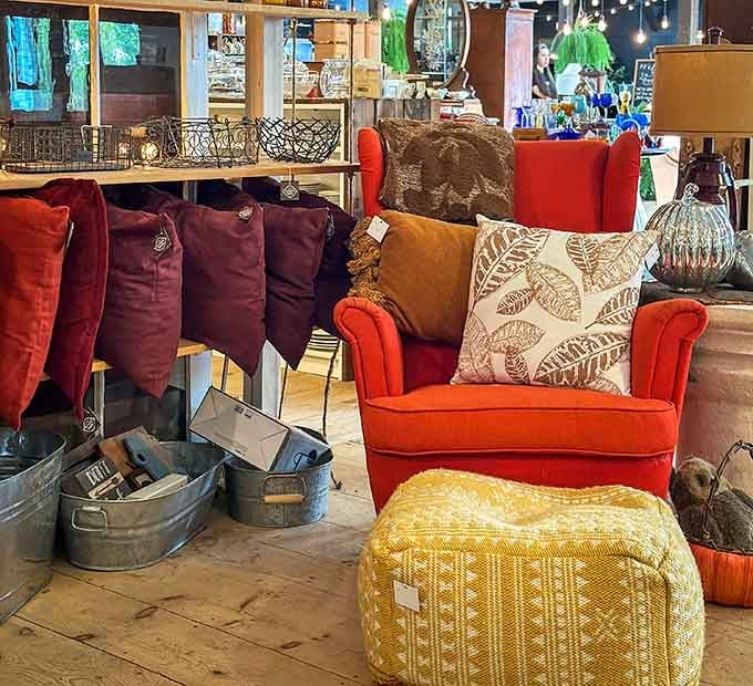 That orange chair is practically begging you to take it home and give it a second life.