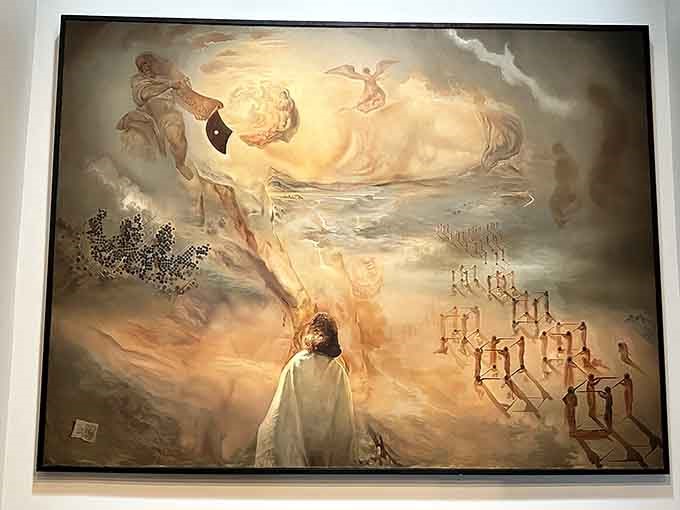 Religious imagery meets atomic theory in this masterpiece, because Dal&iacute; never did anything halfway or conventionally.