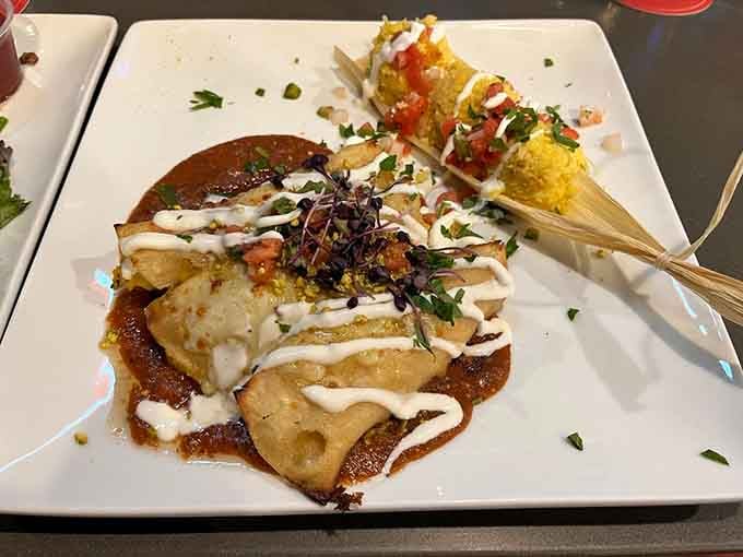 Butternut squash enchiladas that prove vegetarian dishes can steal the show, even in cattle country's backyard.