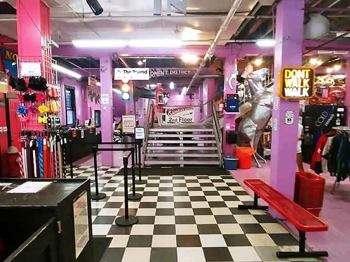 Those stairs lead to costume heaven, where your Halloween dreams come true at reasonable prices.