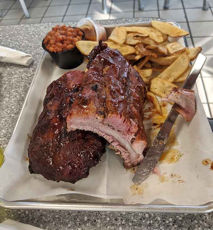 Ribs so perfectly smoked they practically fall off the bone before you even pick them up to eat.
