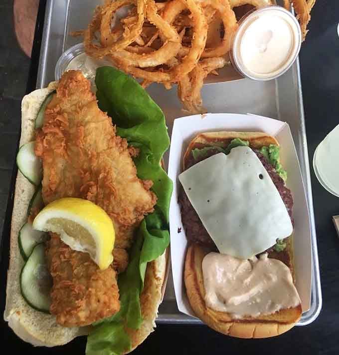 Golden onion rings and a perfectly constructed burger prove that simple done right beats fancy done wrong.