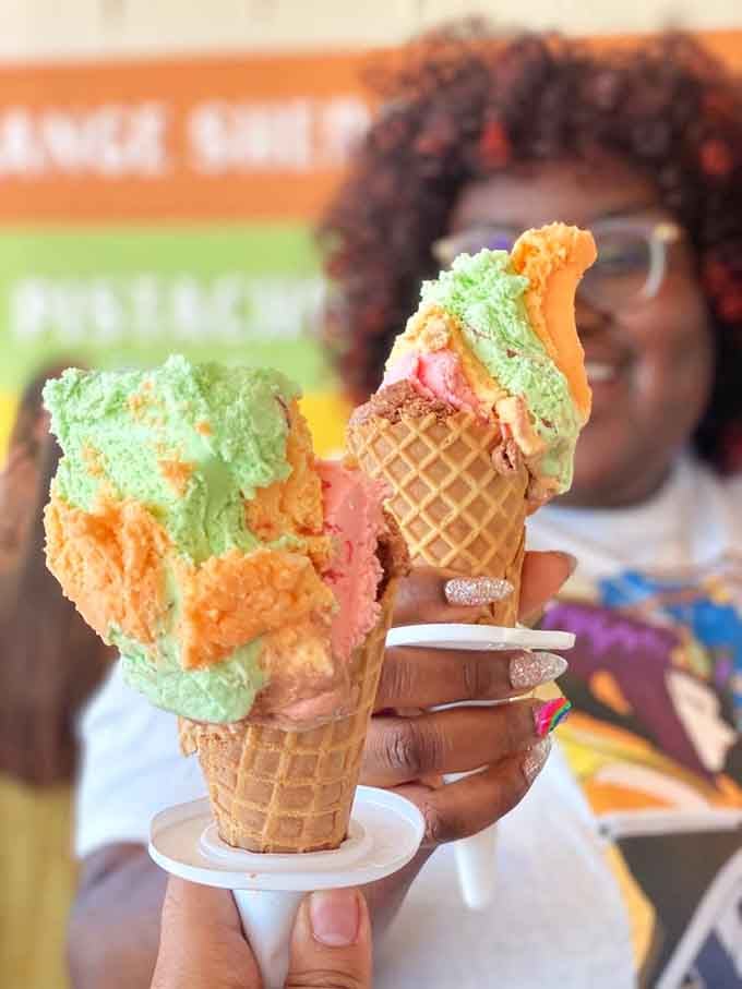 Five flavors stacked like a delicious Jenga tower, defying gravity and boring dessert choices everywhere.