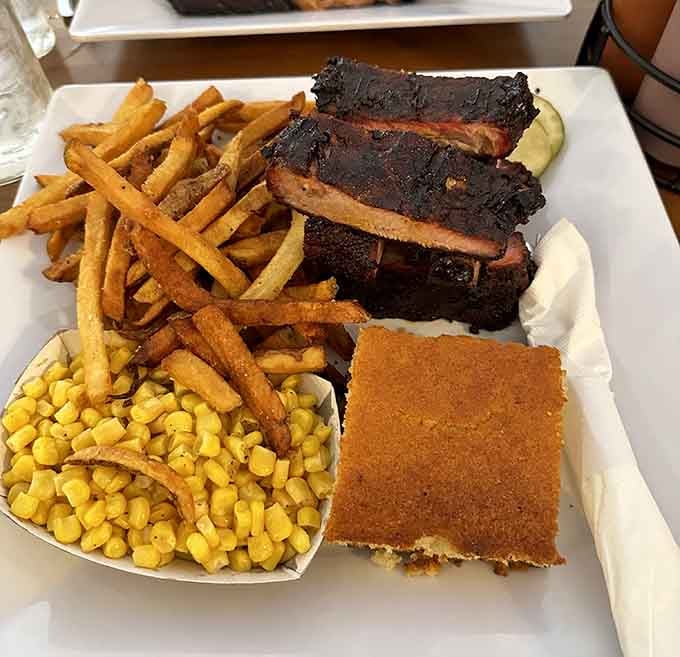 These rib tips showcase that gorgeous bark and tender meat that only patient smoking can achieve beautifully.