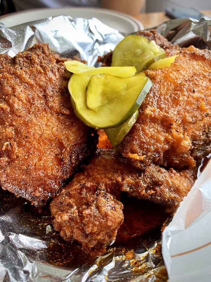 Nashville hot chicken that'll make you reach for your sweet tea and thank the culinary gods simultaneously.