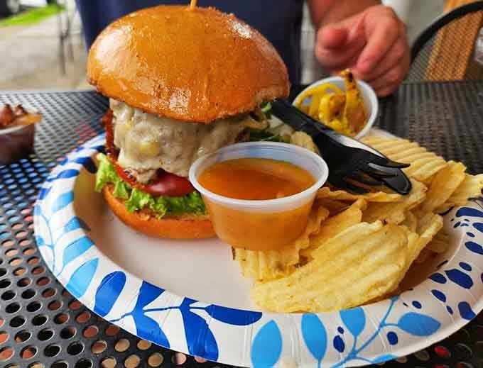 This burger comes with a side of "are you sure you thought this through?" and it's absolutely glorious.