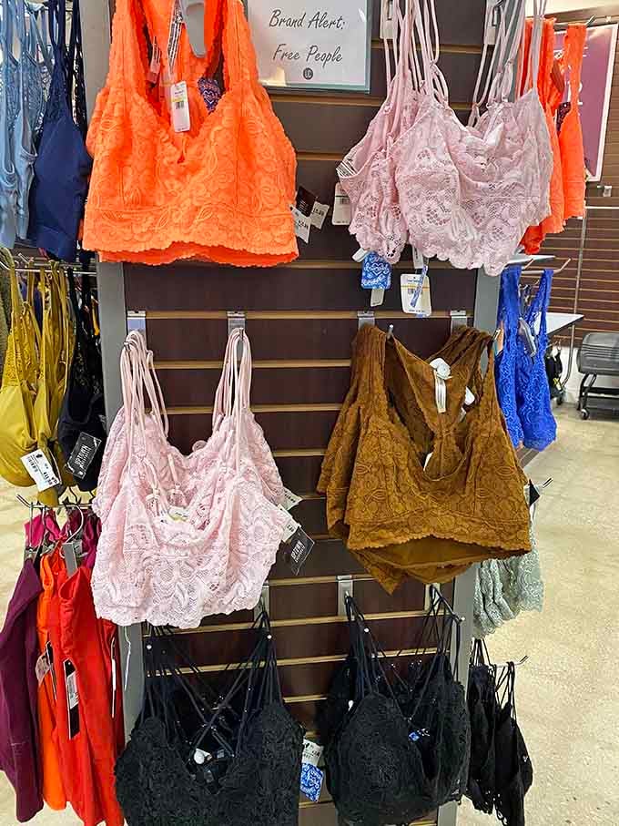 Free People bralettes in every color, because even your undergarments deserve to feel like they're on vacation.