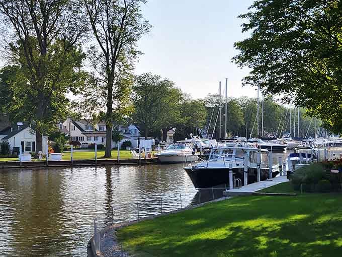 Vermilion Municipal Docks where boats rest peacefully, living their best lakeside life without Monday morning meetings.