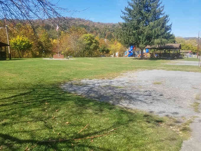 Creekside Park offers green space where kids can be kids and adults remember what grass actually looks like.