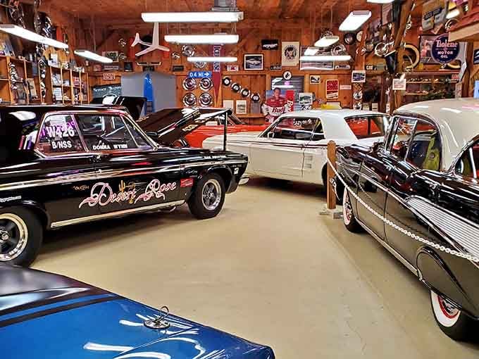 This isn't a garage, it's a time machine disguised as a museum with better lighting.