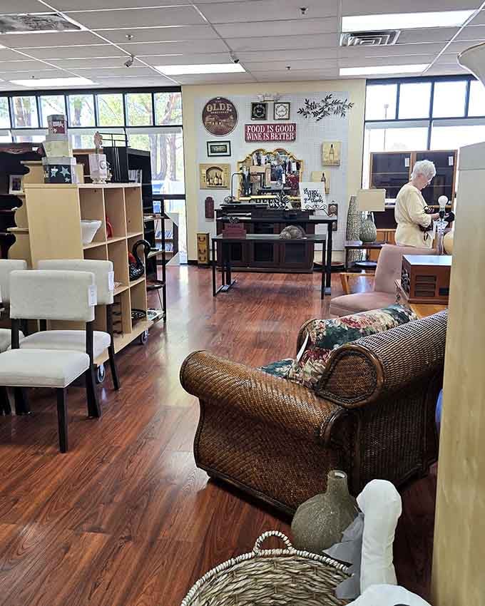 Walking into this bright, organized space will make you forget every dusty thrift store you've ever visited before.