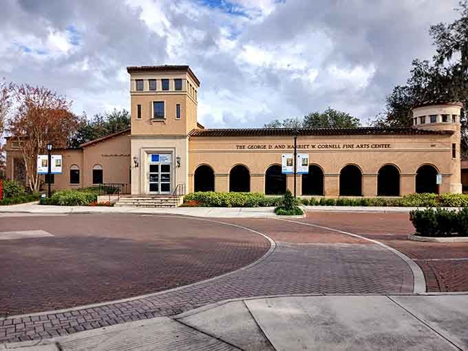 Mediterranean architecture that makes you wonder if someone airlifted a Tuscan villa straight to Central Florida.