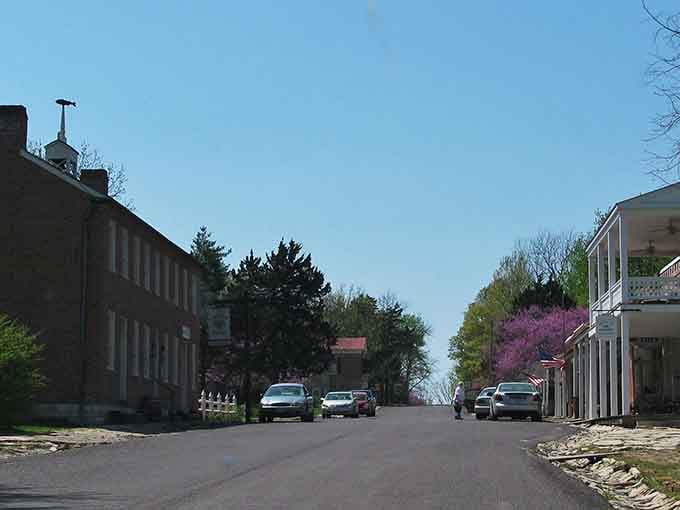 Cobblestone streets meet spring blooms in a scene so peaceful you'll forget what year it is entirely.