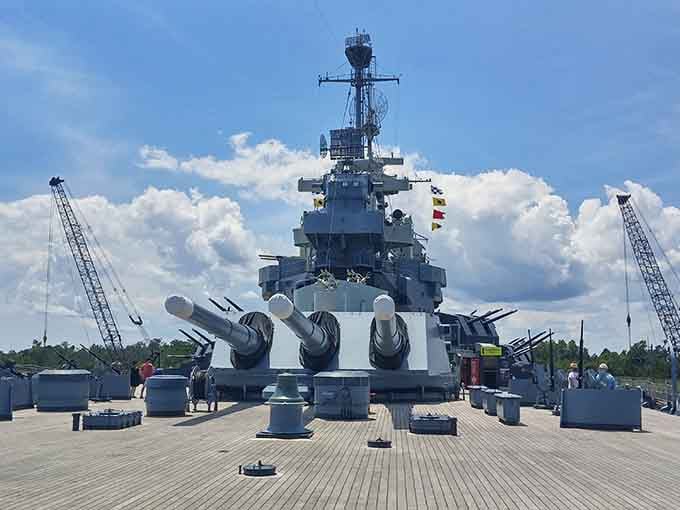 This floating fortress bristles with enough firepower to make any ghost think twice about causing trouble on deck.