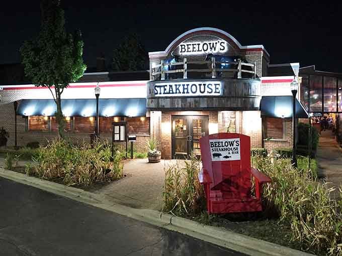 When a steakhouse lights up the night like this, you know something special is happening behind those doors.