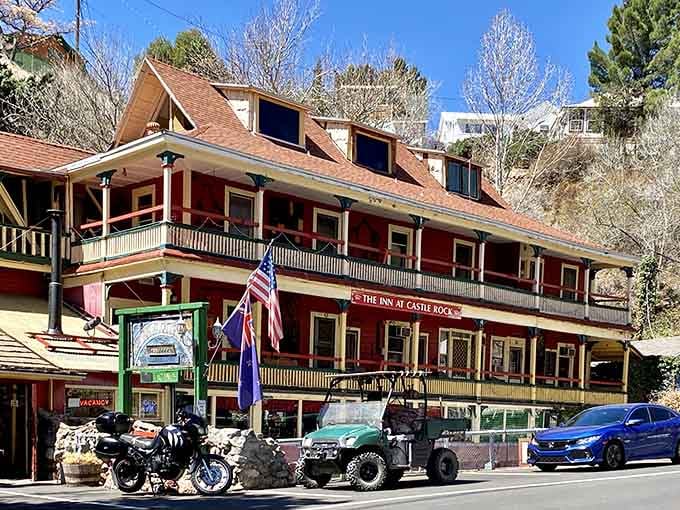 Buildings stacked on hillsides like a child's blocks, except these have survived over a century of gravity's tests.