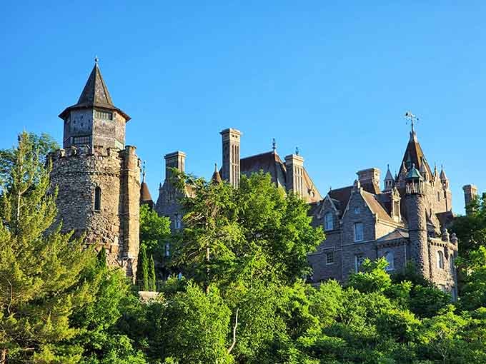 Fairy tales do come true! This stunning castle rises from the treetops like something straight from a storybook.