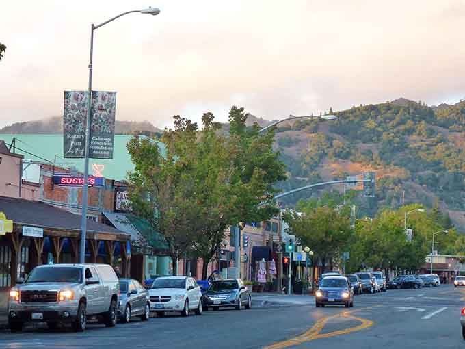 Soft afternoon light transforms this mountain town into something magical, where history meets everyday California life.