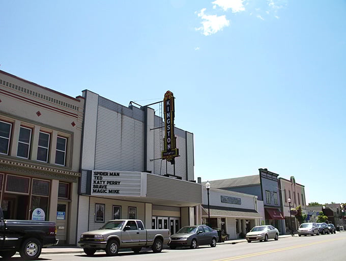 That vintage theater marquee stands as a monument to entertainment that won't empty your retirement account.