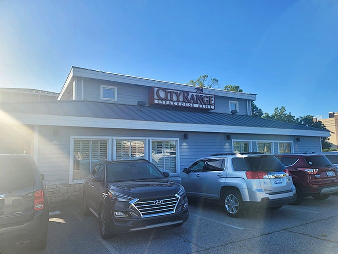 When the full parking lot becomes your first clue that locals have discovered something special here.