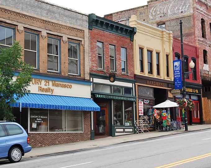 Every color tells a story in these storefronts that have weathered decades without losing their character.