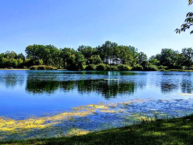 When the lake reflects the sky this perfectly, Mother Nature is clearly showing off her best mirror trick.