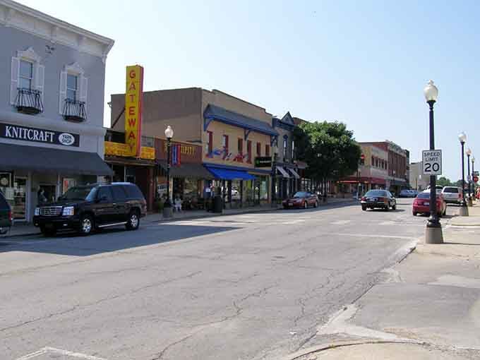 Classic main street architecture stands proud, showing off the kind of character money can't buy these days.