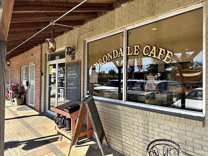 Classic storefront windows reveal the kind of timeless cafe where Southern traditions are served fresh every single day.