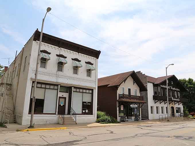 Alpine architecture meets Midwest sensibility in this charming building that could moonlight as a Swiss chalet.