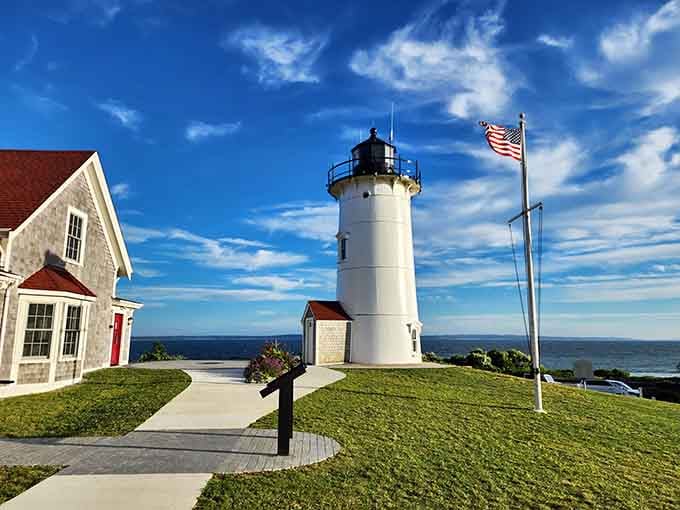 Perched on its hilltop with the American flag snapping in the breeze, this beauty commands respect and admiration.
