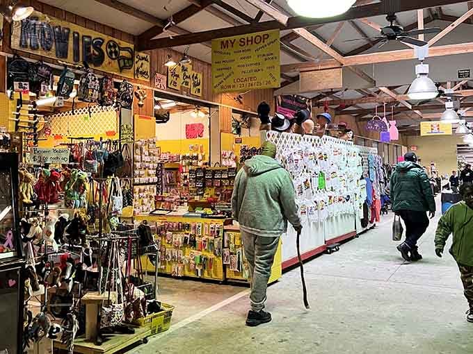 Vintage finds and modern necessities share space under industrial beams&mdash;it's like your attic met a department store.