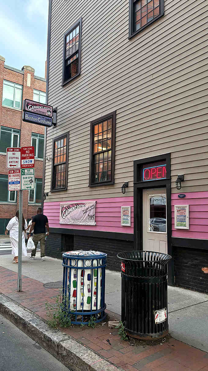 Those tall windows hint at the multi-story adventure waiting inside, where vintage dreams become affordable reality.