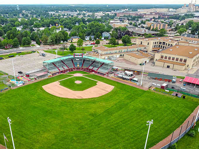 This pristine baseball diamond nestled in town proves America's pastime thrives best in affordable, authentic communities.