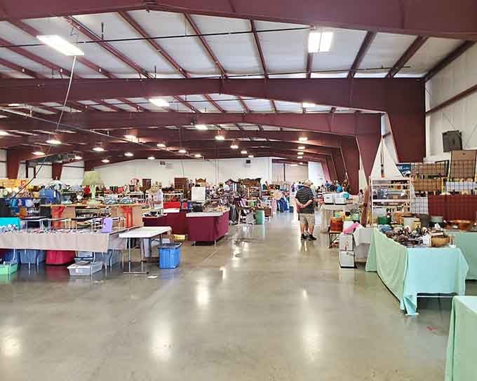 This sprawling indoor space offers endless aisles of bargains stretching toward the horizon like a treasure hunter's dream.