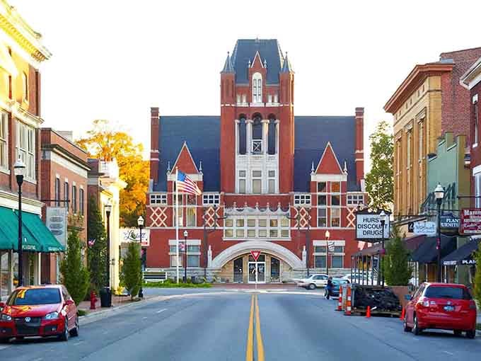 This stunning courthouse could be a castle from a fairy tale, complete with turrets and timeless beauty.