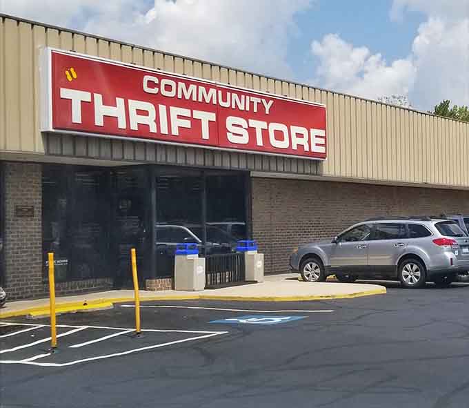 The metal building exterior hides a warehouse of wonders where your thirty bucks becomes a shopping spree.