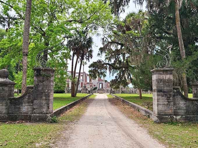 The tree-lined approach to these romantic ruins feels like walking through a scene from "Gone with the Wind."