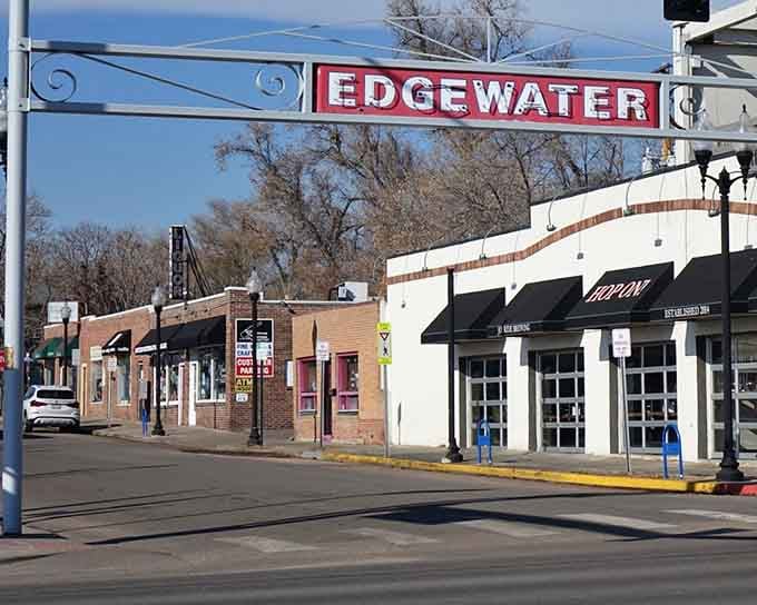 That vintage sign announces a town where everyone knows the best fishing spots and breakfast joints.