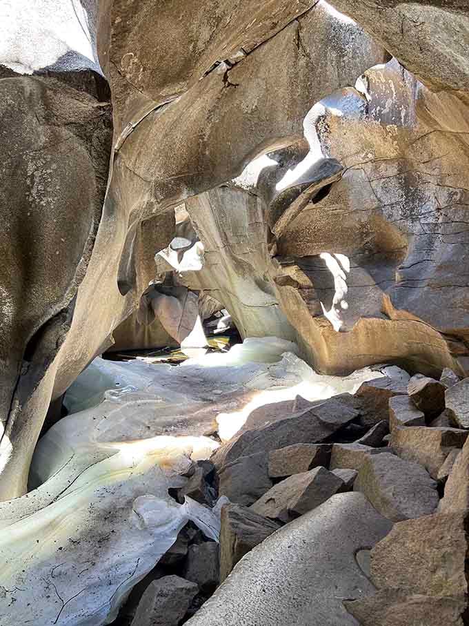 Water has sculpted these smooth caves into nature's own playground where geology becomes pure art and wonder.