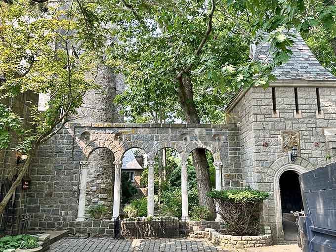 Stone arches and weathered walls whisper secrets of knights, banquets, and centuries gone by.