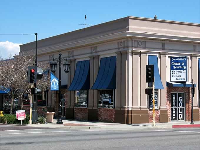 Classic corner buildings with elegant details prove small-town charm doesn't need to cost a fortune.