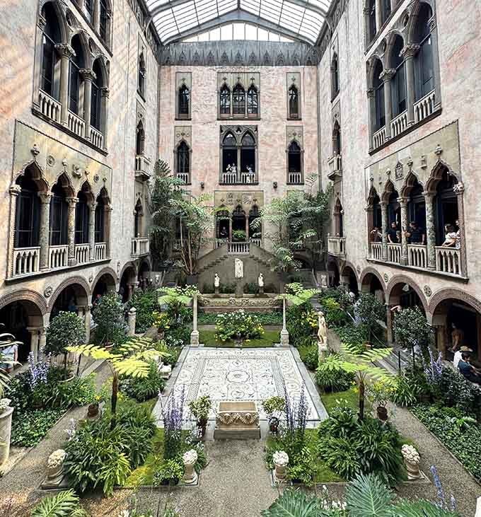 Venice called and said you can keep this gorgeous courtyard – four stories of arched galleries surrounding indoor paradise.