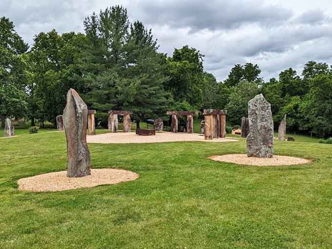 The outer stone circle creates a sacred space that feels timeless, even though it's younger than your favorite jeans.