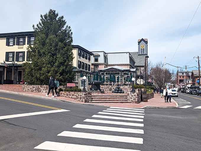 Picture-perfect crosswalks lead to centuries-old buildings and modern delights—this is Main Street done magnificently right.