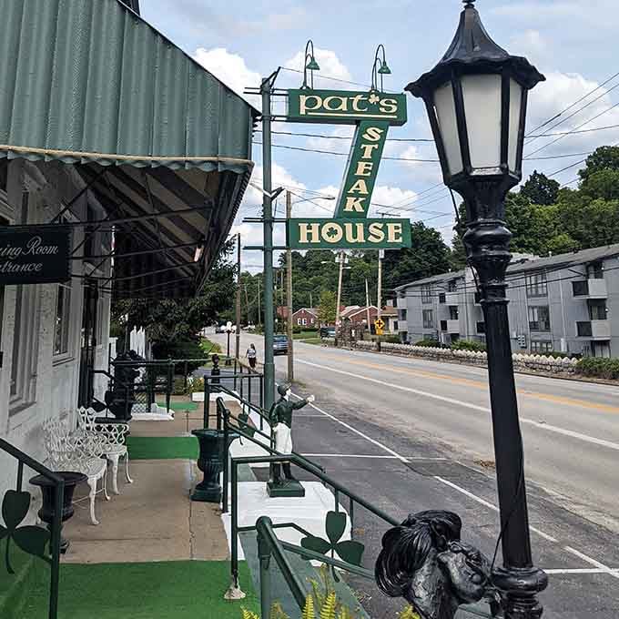 The charming storefront and iconic signage create an inviting scene straight from a Norman Rockwell painting.