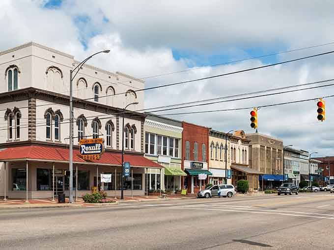 This quiet street slopes gently toward possibilities, where living costs less and life somehow means more.