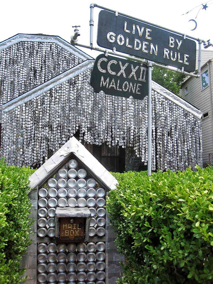 The motto says it all&mdash;creativity and dedication turned recycling into a musical, glittering neighborhood treasure.