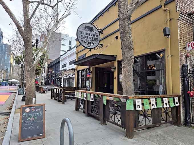 San Jose's saloon-style patio seating makes you want to order a sarsaparilla and practice your quick draw.