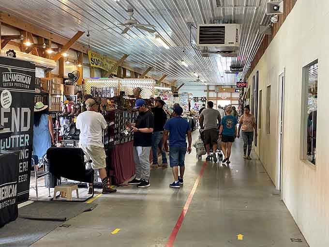 Picture a small-town main street relocated indoors, complete with friendly faces and that unhurried browsing pace.